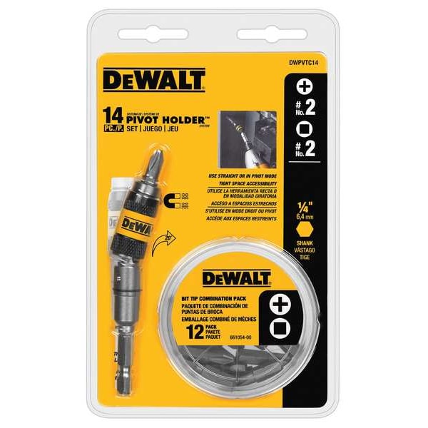 Dewalt 14 Pc. Pivot Holder Set (DWPVTC14) | Zoro