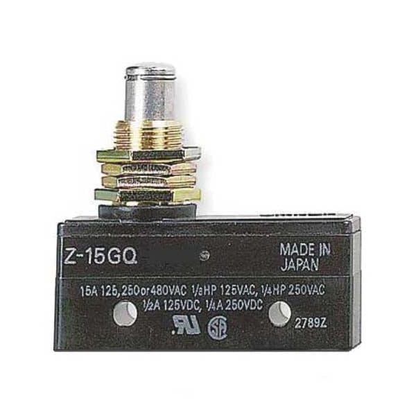 Omron Snap Action Switch, Panel Mount, Plunger Actuator, SPDT, 15 A @ 480 V AC Contact Rating Z ...