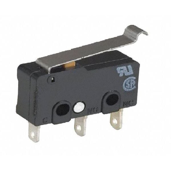 Omron Miniature Snap Action Switch, Lever, Simulated Roller Actuator, SPDT, 10A @ 240V AC ...