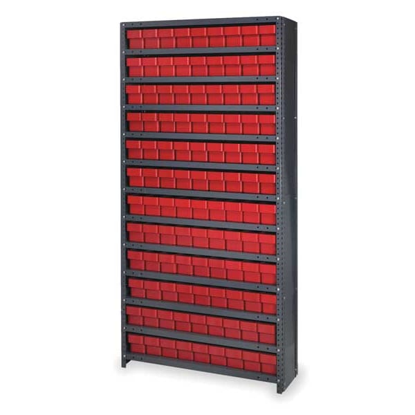 Quantum Storage Systems Steel Enclosed Bin Shelving, 18 in D x 75 in H ...