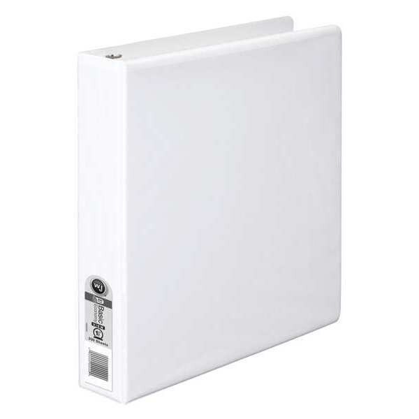 Zoro Select 1-1/2" Round Ring Basic Binder, White W362-34WPP | Zoro