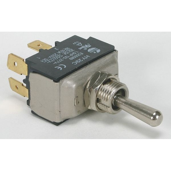Power First Toggle Switch, DPST, 15A @ 277V, QuikConnct 2LMZ8 | Zoro