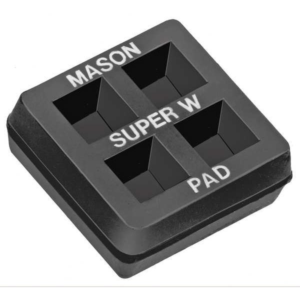 Mason Industries Vibration Iso Pad, 2x2x3/4 In, PK2 2LVR4 | Zoro