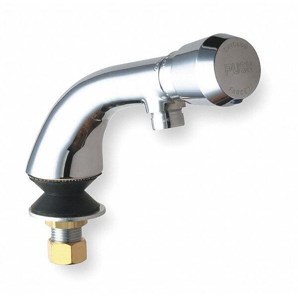 Chicago Faucet Lavatory Faucet, Metering, 1H Push 807-E12-665PSHCP | Zoro