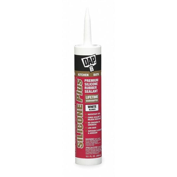 Dap Silicone Sealant, 10.1 oz., White 08770 | Zoro