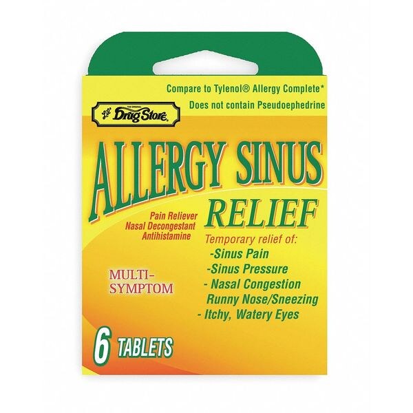 Lil Drug Store Allergy and Sinus Relief, Tablet, PK6 94669 | Zoro