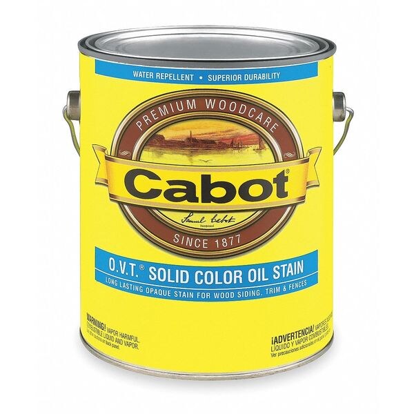 Cabot Solid Color Oil Stain, Flat, 1 gal. 140.0006737.007 | Zoro