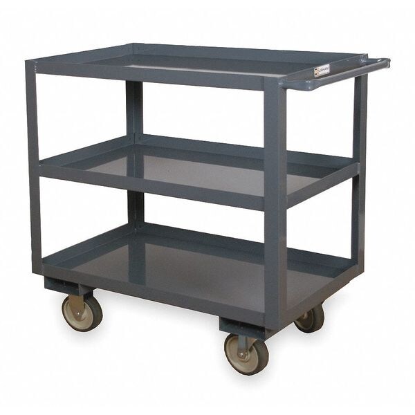 Durham Mfg Welded Utility Cart, Steel, 3 Shelves, 1200 lb. RSC-2436-3 ...