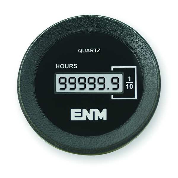 Enm Hour Meter, LCD, Flush Round, Remote Signal T1161BB | Zoro