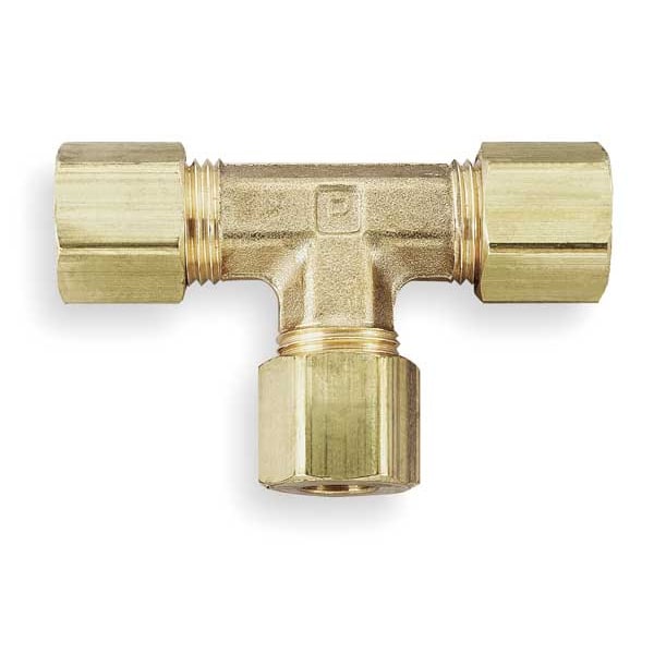 Parker 1/4" Compression Brass Union Tee 10PK 164C-4 | Zoro