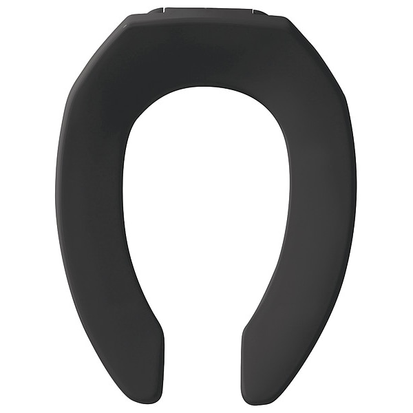 Bemis Toilet Seat Without Cover Plastic Elongated Black 1955CT 047 Zoro