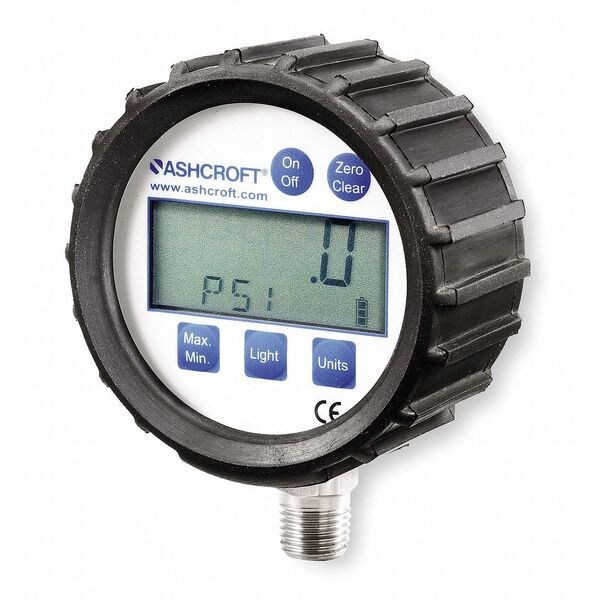 Ashcroft Digital Pressure Gauge, 2 1/2 In, 5000 Psi 25D1005PS02L5000# ...