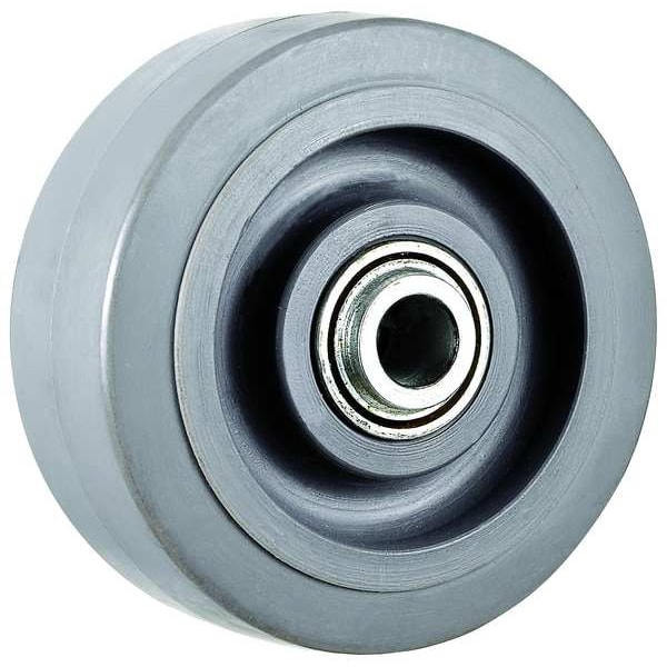 Zoro Select 3 in. Dia, 1-1/4 in. W, Nonmarking Rubber Tread on Plastic ...