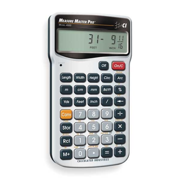 Calculated Industries Calculator, Construction, 5.5x0.5x2.9 4020 | Zoro
