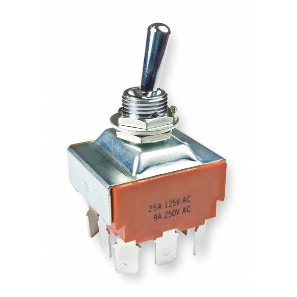 Nkk Toggle Switch, 3PDT, 9A @ 250V, QuikConnct S33F | Zoro