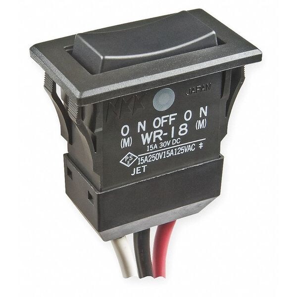 Nkk Rocker Switch, SPDT, 3 Connections WR18AL | Zoro