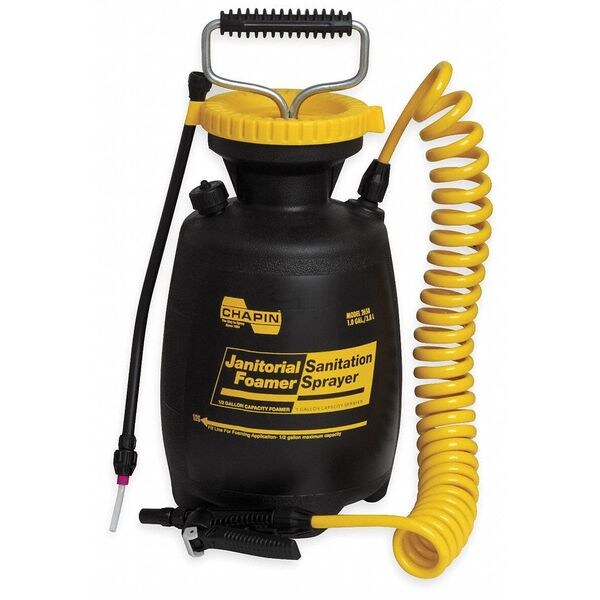 Chapin 1 gal Handheld Sprayer, Polyethylene, 120" L Hose, Cone, Foaming ...