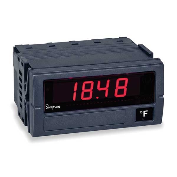 Simpson Electric Digital Panel Meter, Temperature F45-1-80-0-F | Zoro