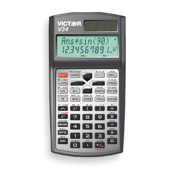 Victor Technology Scientific Calculator, 2 Line Scrolling V34 | Zoro