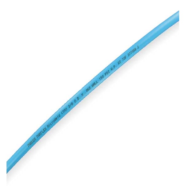 Parker Weld Tubing, Poly, 1/2 In OD, Blue, 250 Ft HUFR-8-090-BL-0250 | Zoro