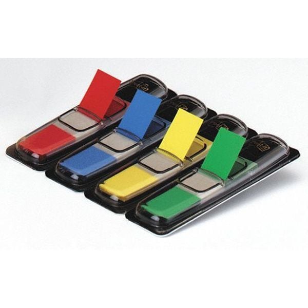 Post-It Sticky Flags, Assorted, 1/2 x 1-3/4 In, PK4 683-4 | Zoro