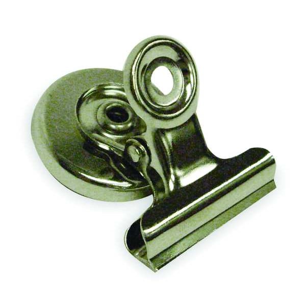 Zoro Select Magnetic Bulldog Clip, 1In, Slvr, PK2 2WFW6 | Zoro