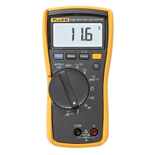 Fluke Digital Multimeter, 600 V Max DC, 0 V Max AC, TRMS, 6,000 ...
