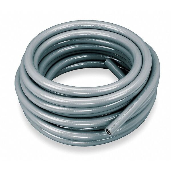 Electri-Flex Liquid-Tight Conduit, 1/2 In x 50 ft, Gray LT-11x50 GRY | Zoro