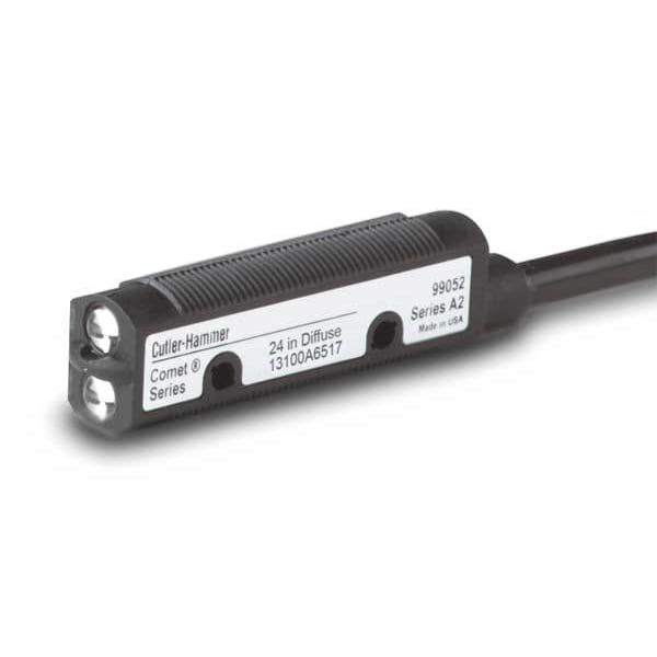 Eaton Diffuse Photoelectric Sensor, Bare Wire, Right Angle, Cylindrical ...