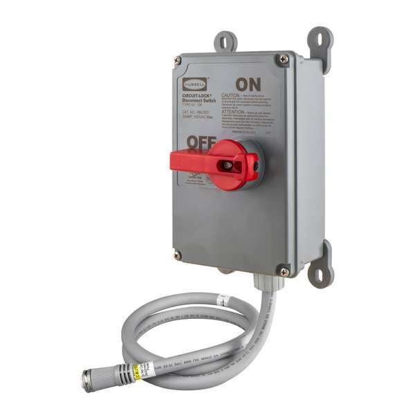 Hubbell Disconnect Switch, 8-1/2 in L x 4.12 in H x 6 in W HBLDS3MQ5 | Zoro