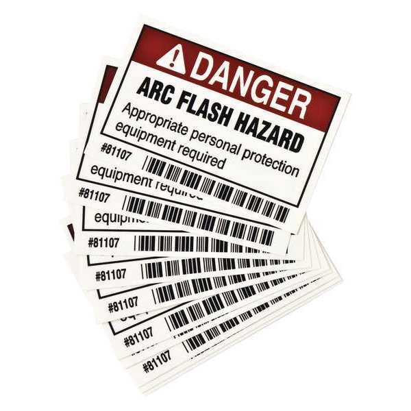 Brady Arc Flash Protection Label, 2 In. H, PK10 81107 | Zoro