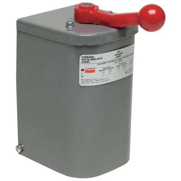 Dayton Switch,Drum Reversing,Plastic Handle (2X443) | Zoro
