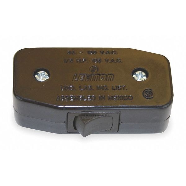 Leviton Feed Thru Inline Rocker Switch, Spst 5410 | Zoro