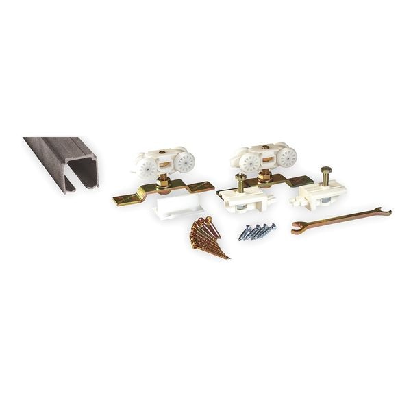 Pemko Sliding Door Alum. Track and Hardware, 96"L x 1-5/16"W H200A/8 | Zoro