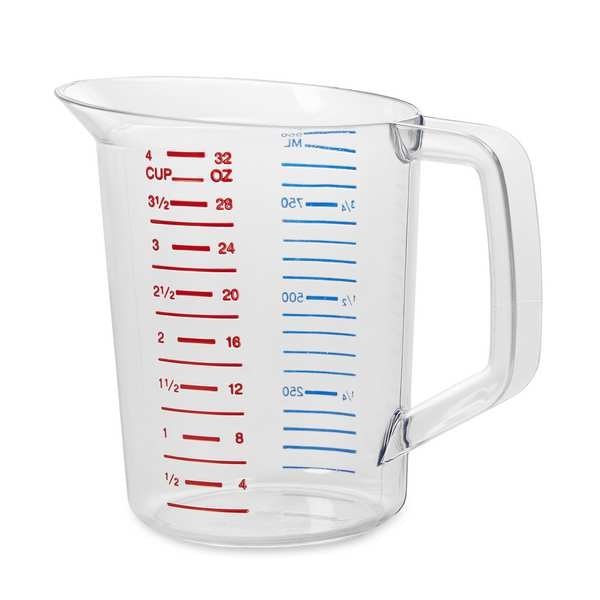 Rubbermaid Commercial Polycarbonate Measuring Cup, 1 Quart FG321600CLR ...