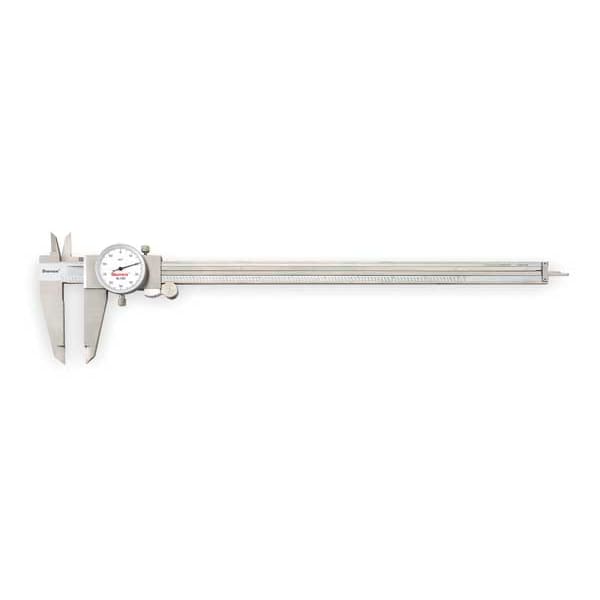 Starrett Dial Caliper w/Case, 12 In, White 3202-12 | Zoro