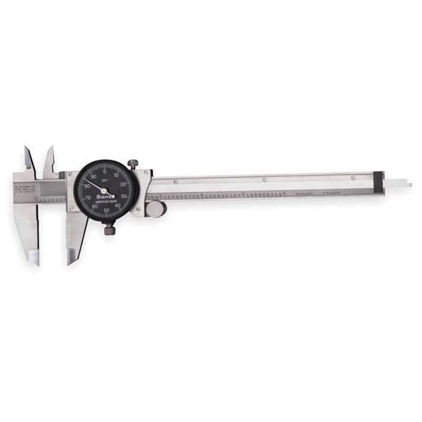 Starrett Dial Caliper w/Case, 6 In, Black B120A-6 | Zoro