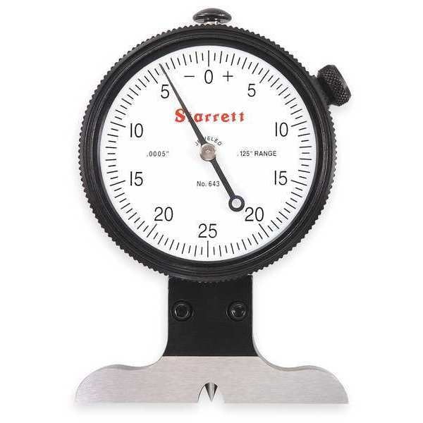 Starrett Dial Depth Gage, 1/8 In, 2 1/2 In Base 643JZ | Zoro