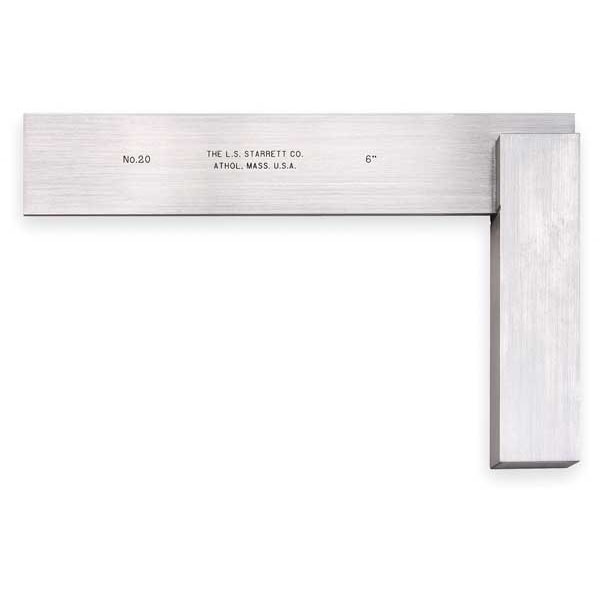 Starrett Precision Steel Square,6 x 4 5/16 In (20-6) | Zoro