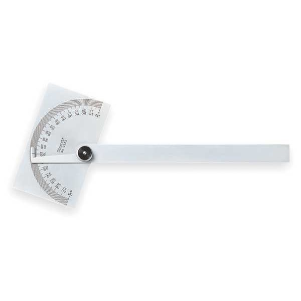 Starrett Steel Protractor, Rectangular, 6 In C183 | Zoro