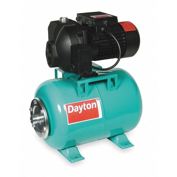 Dayton Shallow Well Jet Pump System, 1/2 HP 2ZXV1 | Zoro