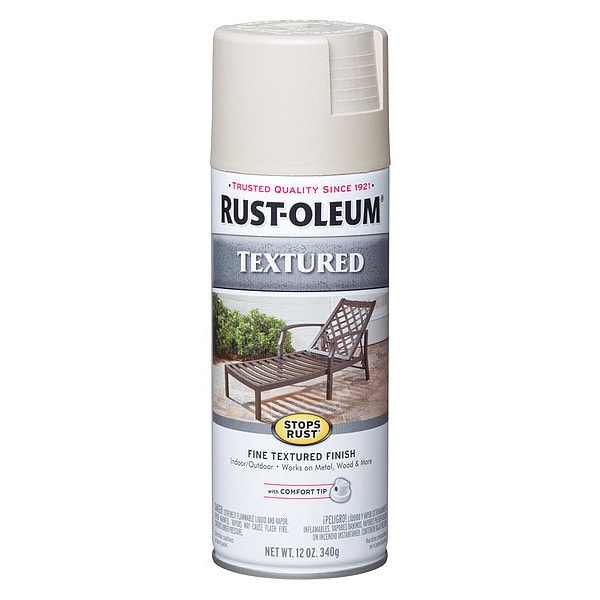 Rust-Oleum Textured Spray Paint, White, Textured, Solvent, 12 oz ...