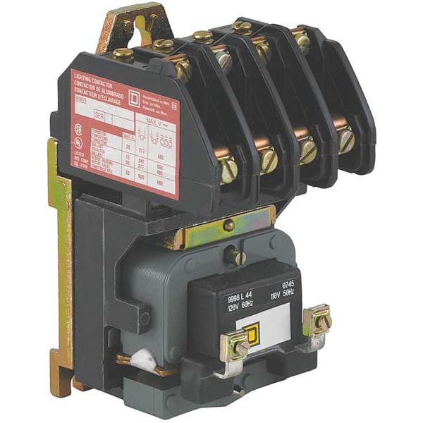 Square D 277VAC Electrically Held Lighting Contactor 4P 30A 8903LO40V04 ...