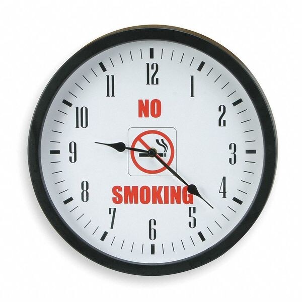 Zoro Select 14-3/8" Analog Quartz Wall Clock, Black 2CHY1 | Zoro