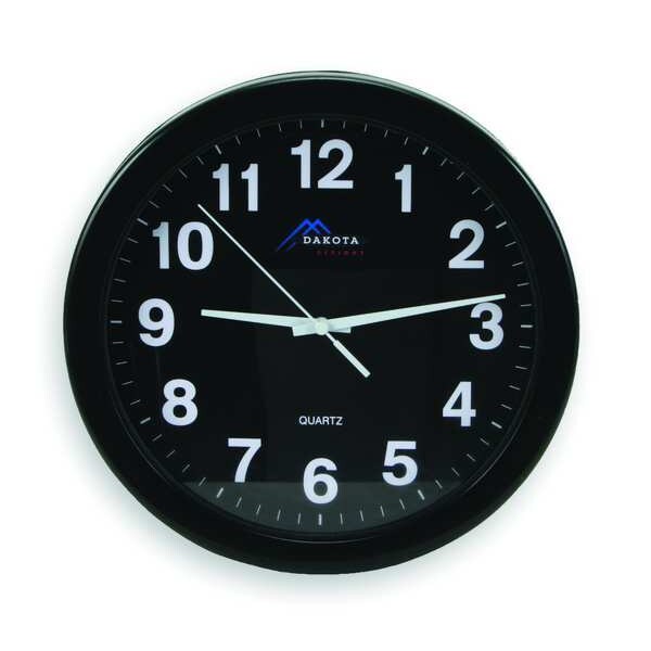 Zoro Select 10-1/4" Analog Quartz Indoor/Outdoor Wall Clock, Black ...