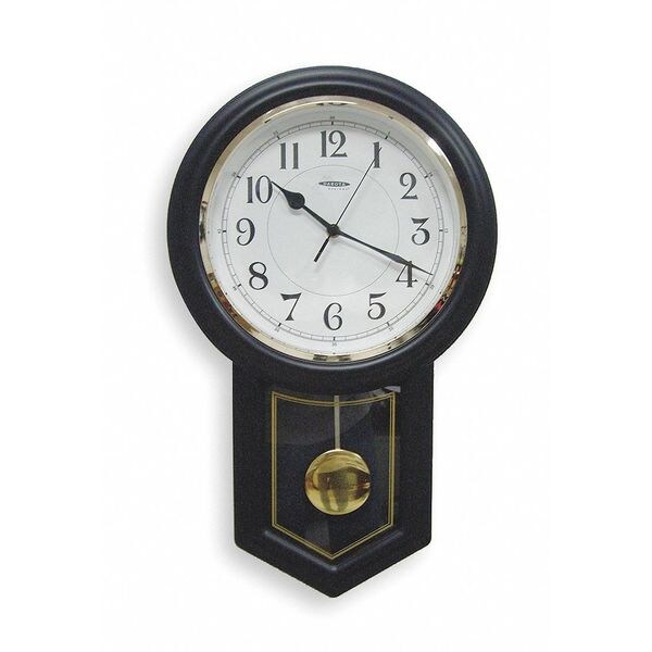 Zoro Select Analog Pendulum Clock, Black 2CHZ5 | Zoro