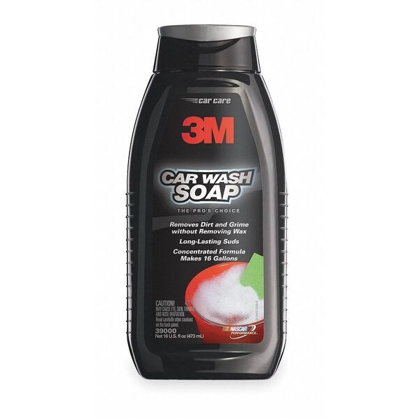 3M 16 oz Car Wash Shampoo, Concentrate Plastic Bottle, Red, Phosphate ...