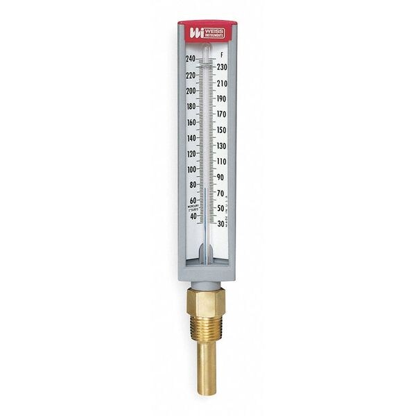 Weiss Compact Thermometer, 30 to 240 F TL5S2-240 | Zoro