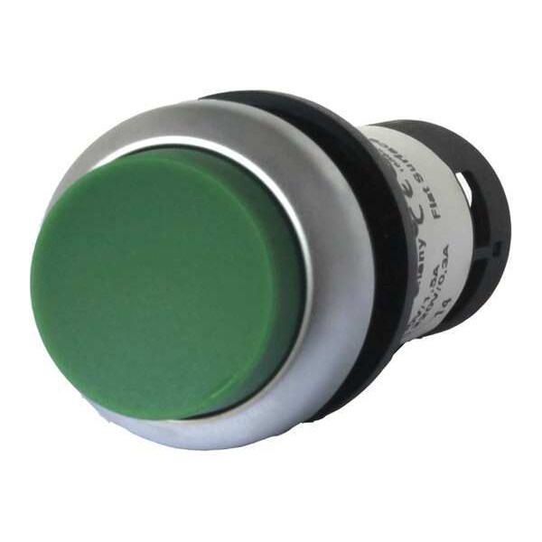 Eaton Non-Illuminated Push Button, 22 mm, 1NO/1NC, Green C22-DH-G-K11 | Zoro