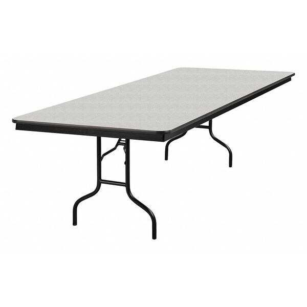 Midwest Folding Rectangle Folding Banquet Table, 36 in W, 72 in L, 30 in H, Gray Glace 636EF-QBB ...
